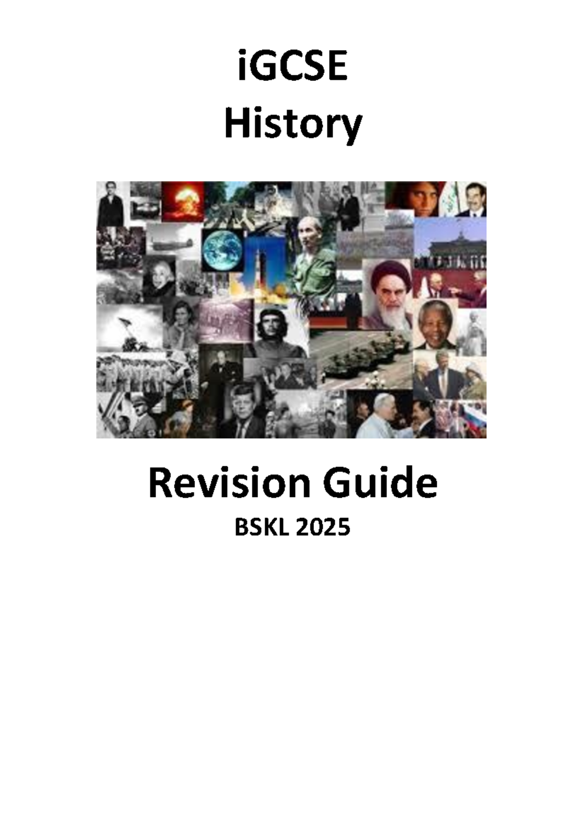 iGCSE History Revision Guide 2025: Key Topics & Insights - Studocu