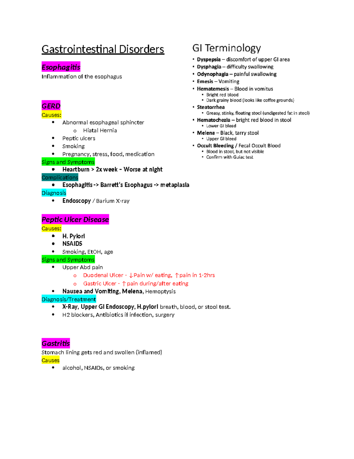 Gastrointestinal Disorders Overview: Causes, Symptoms, and Treatments ...