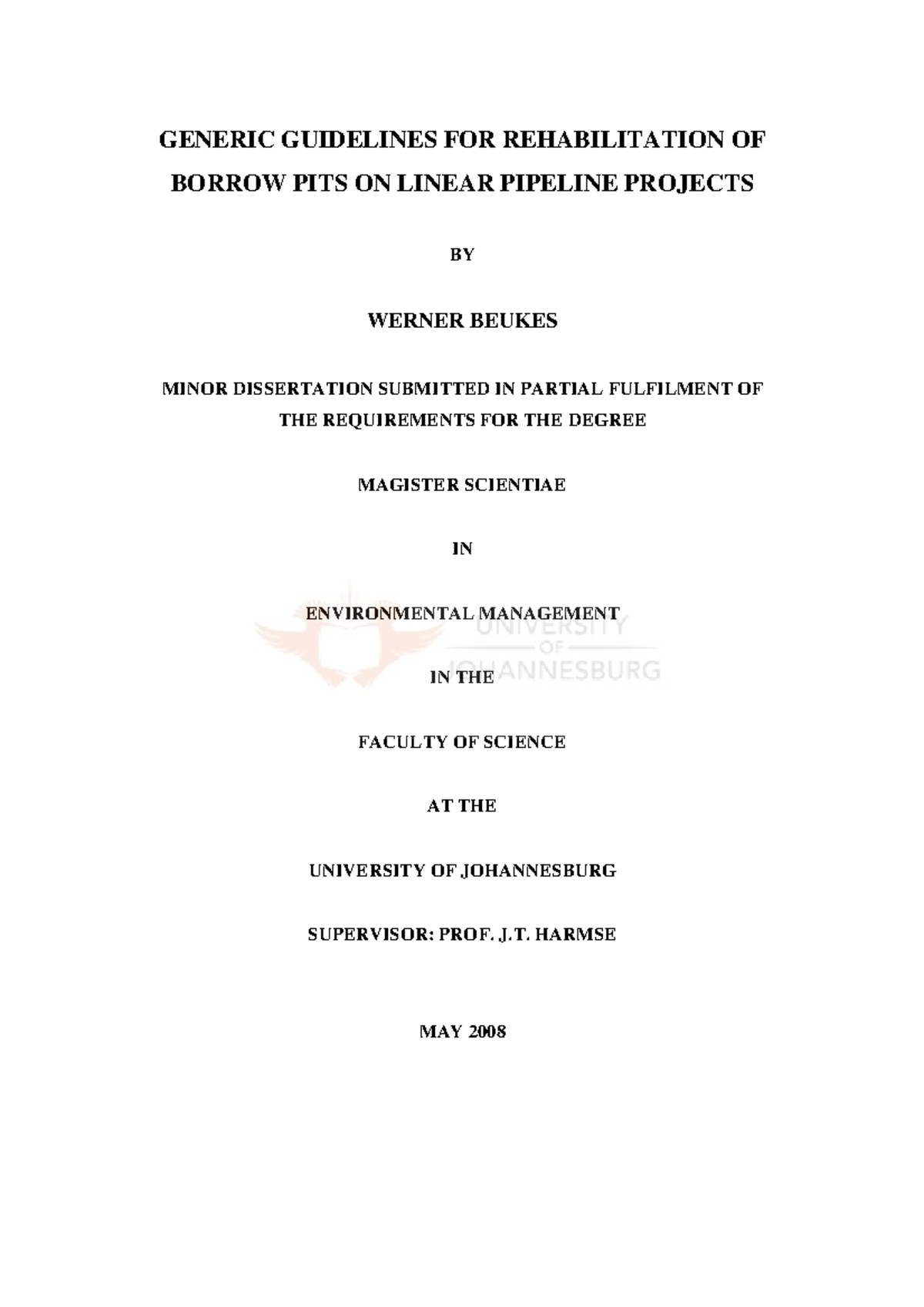 Guidelines for Borrow Pits Rehabilitation in VRESAP Projects - Studocu
