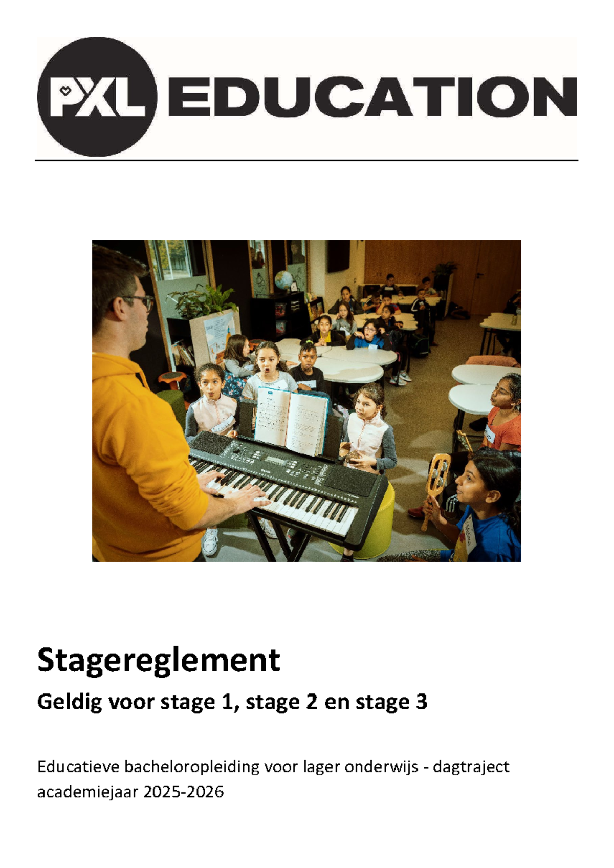 Stagereglement 2526 voor Educatieve Bachelor Lager Onderwijs - Studocu