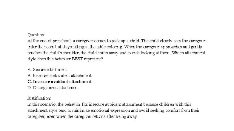 Psych 101: Understanding Insecure Avoidant Attachment Behavior - Studocu