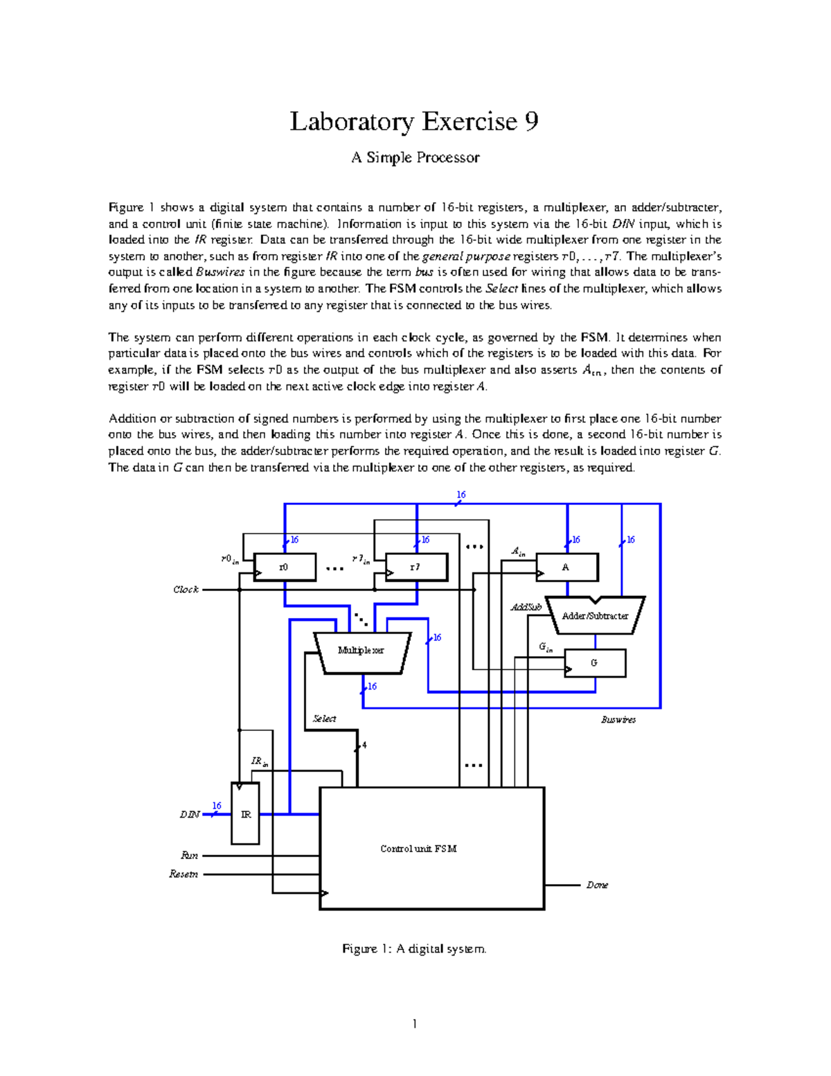 Lab 9: Simple Processor Design and Implementation - Studocu
