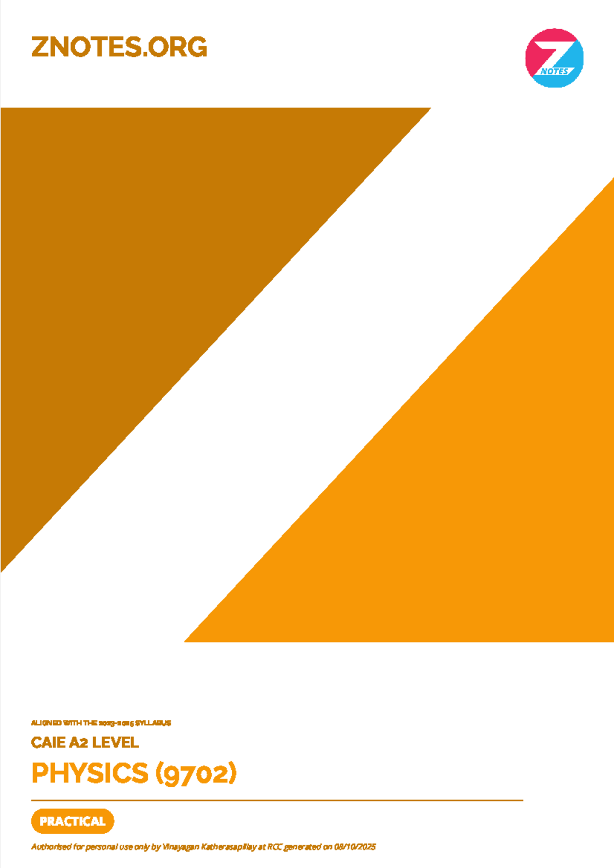 CAIE A2 PHYSICS (9702) Practical Summary and Analysis Notes - Studocu