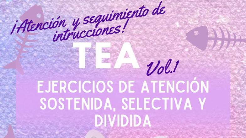Atención y Seguimiento TEA N3 7019 Ejercicios y Actividades - Studocu