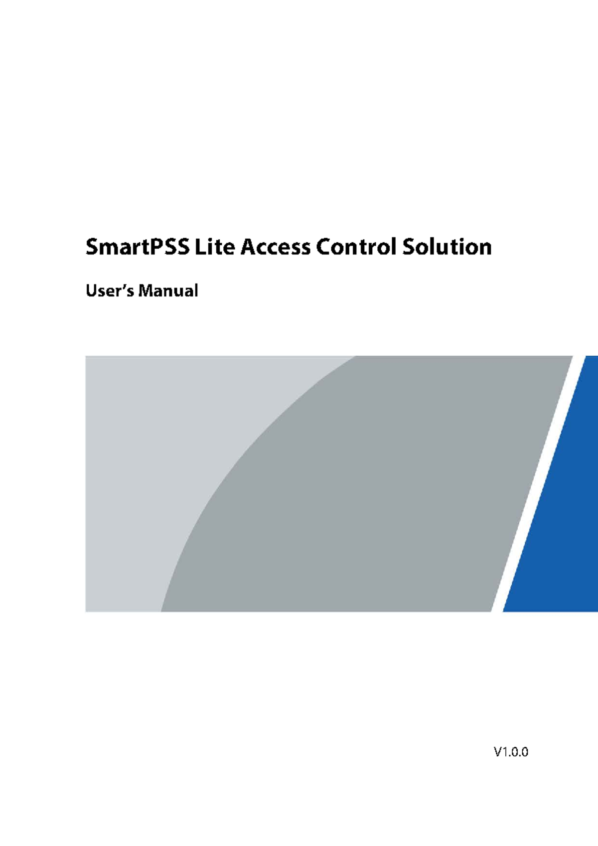 SmartPSS Lite Access Control User Manual V1.0 - Studocu