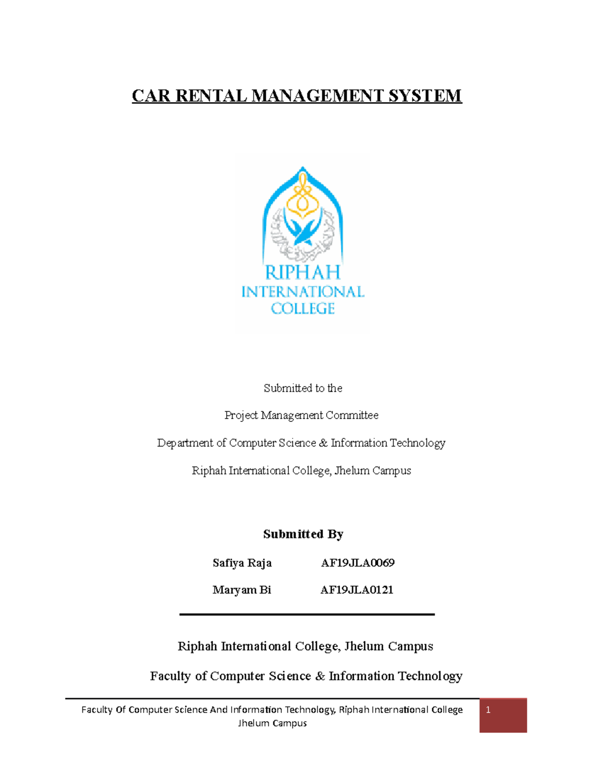 Car Rental Management System Project (Final) - Overview & Analysis ...