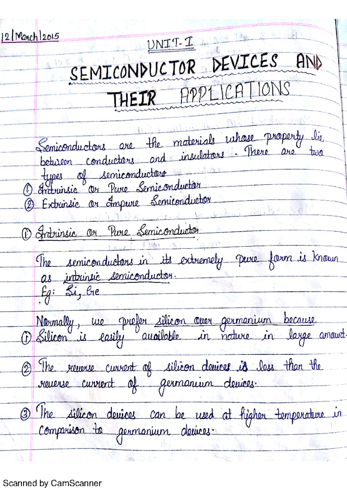 Electronics Engineering - Unit 1 & 2: Semiconductor Devices Overview ...