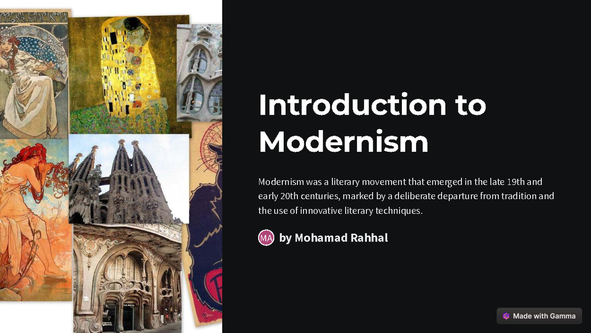 MA Modernism: Characteristics, Themes, and Legacy in Literature - Studocu
