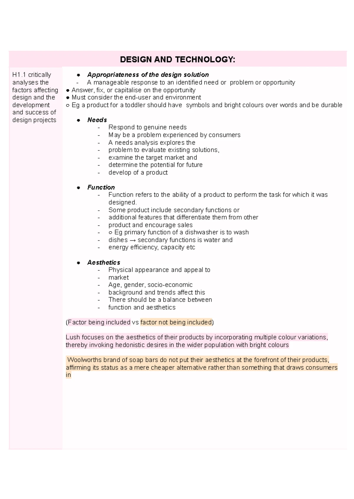 DES 101 Final Exam Notes: Key Factors in Design and Innovation - Studocu