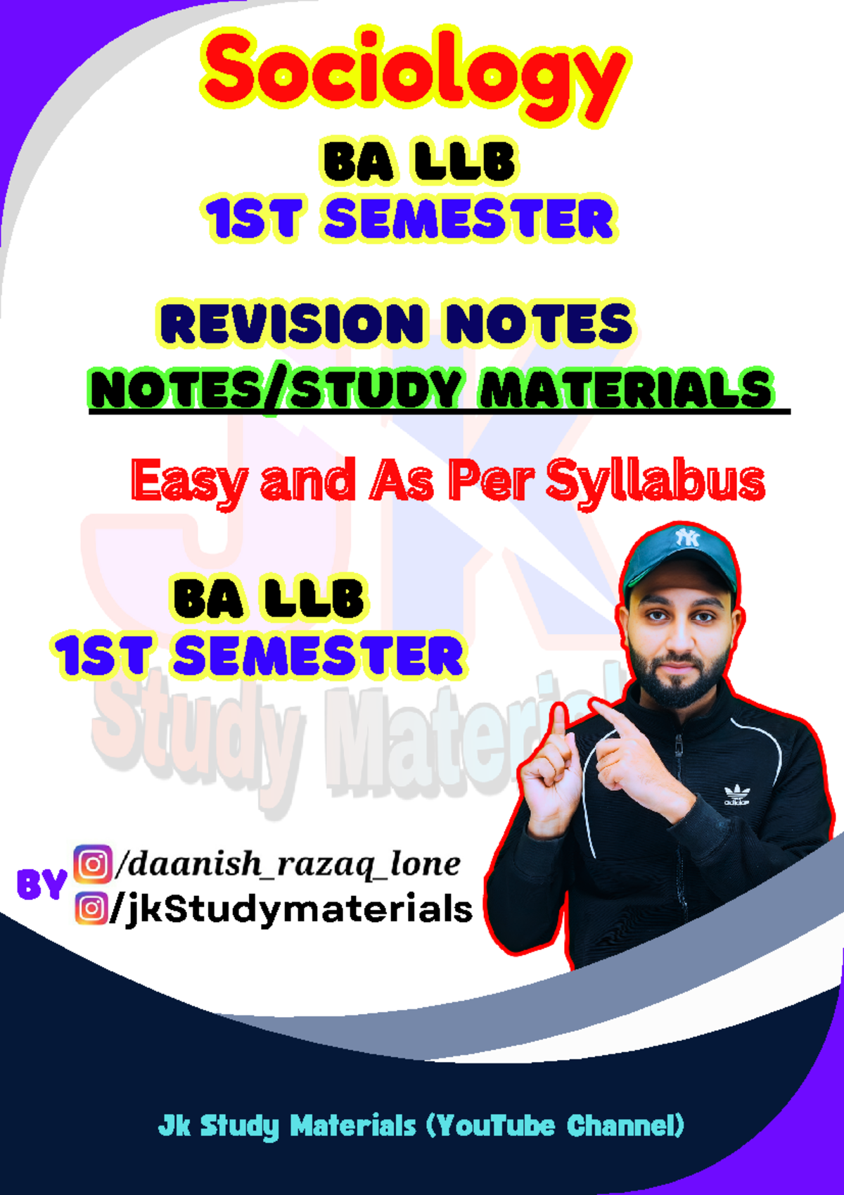 1st Sem Sociology BA LLB Revision Notes - By Ba LLB 1st Semester Ba LLB ...