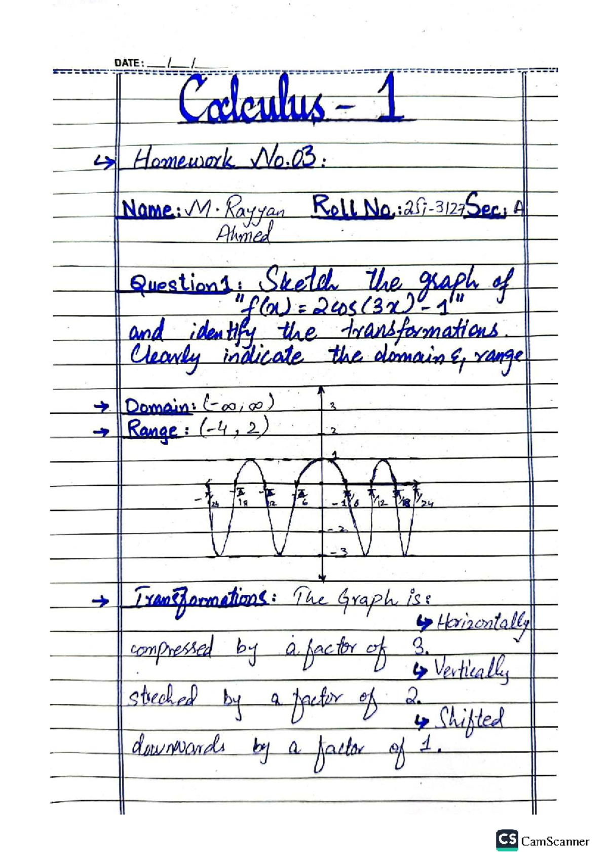 CS I253127 A - Chapter 1 Calculus Homework Solutions - Studocu