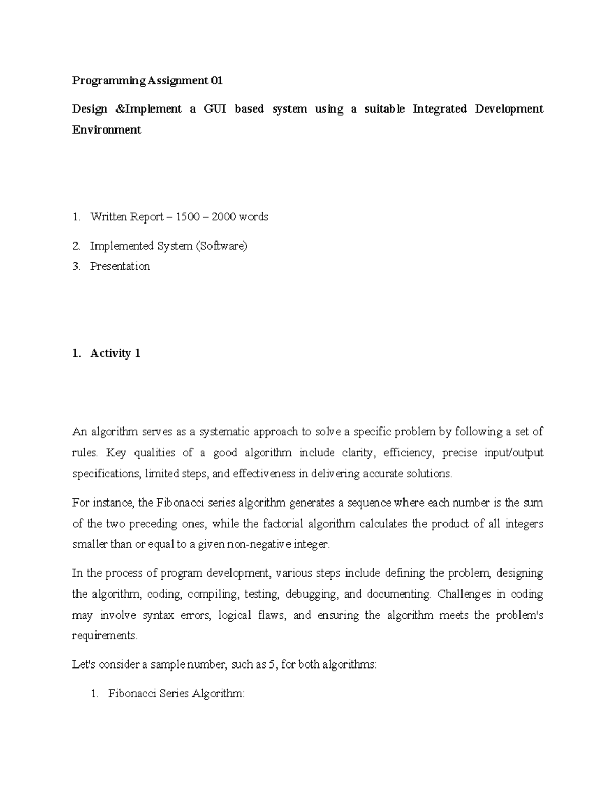 Programming Assignment 01: GUI System Design & Implementation Report ...