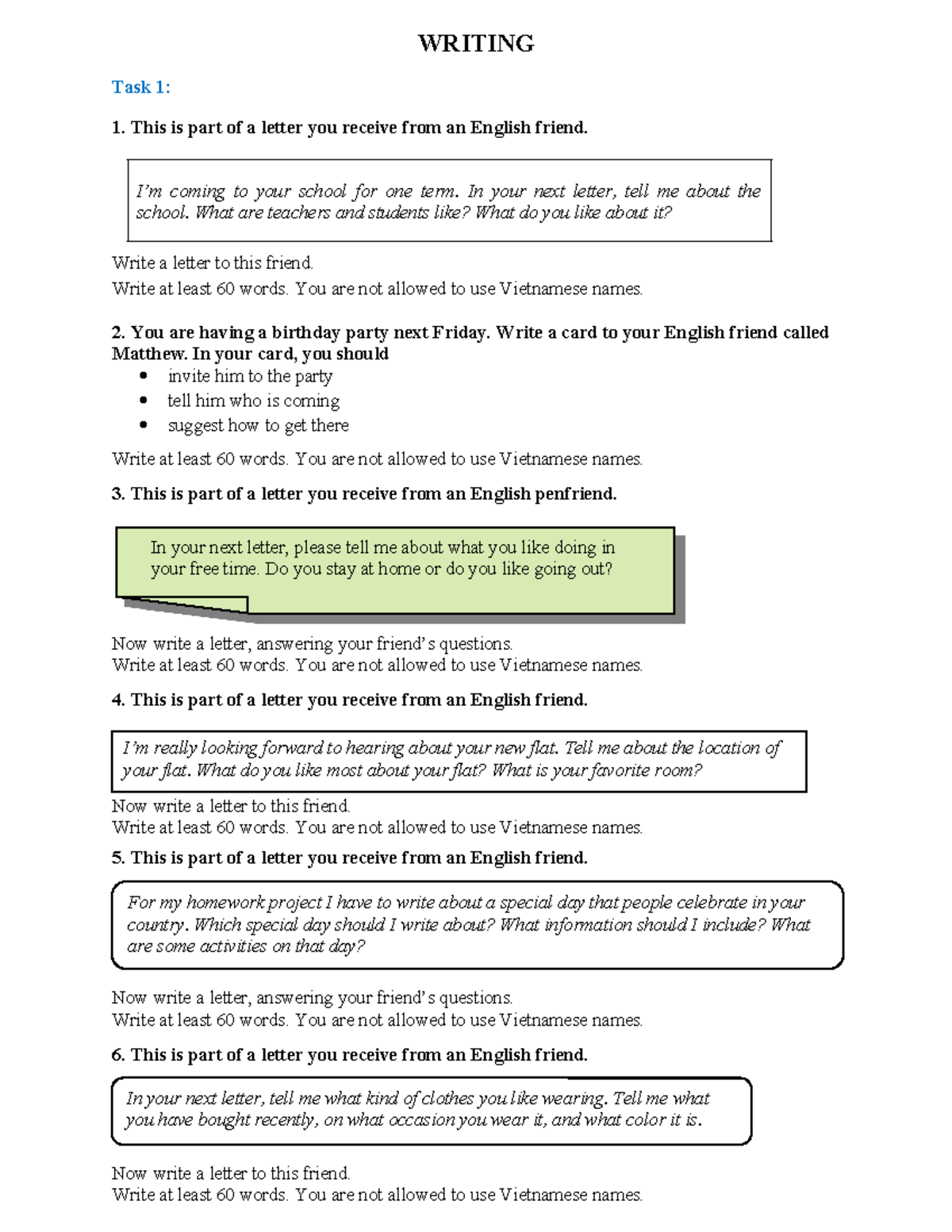 THI CCN - Writing Revision Guide for English A2 Level Students - Studocu