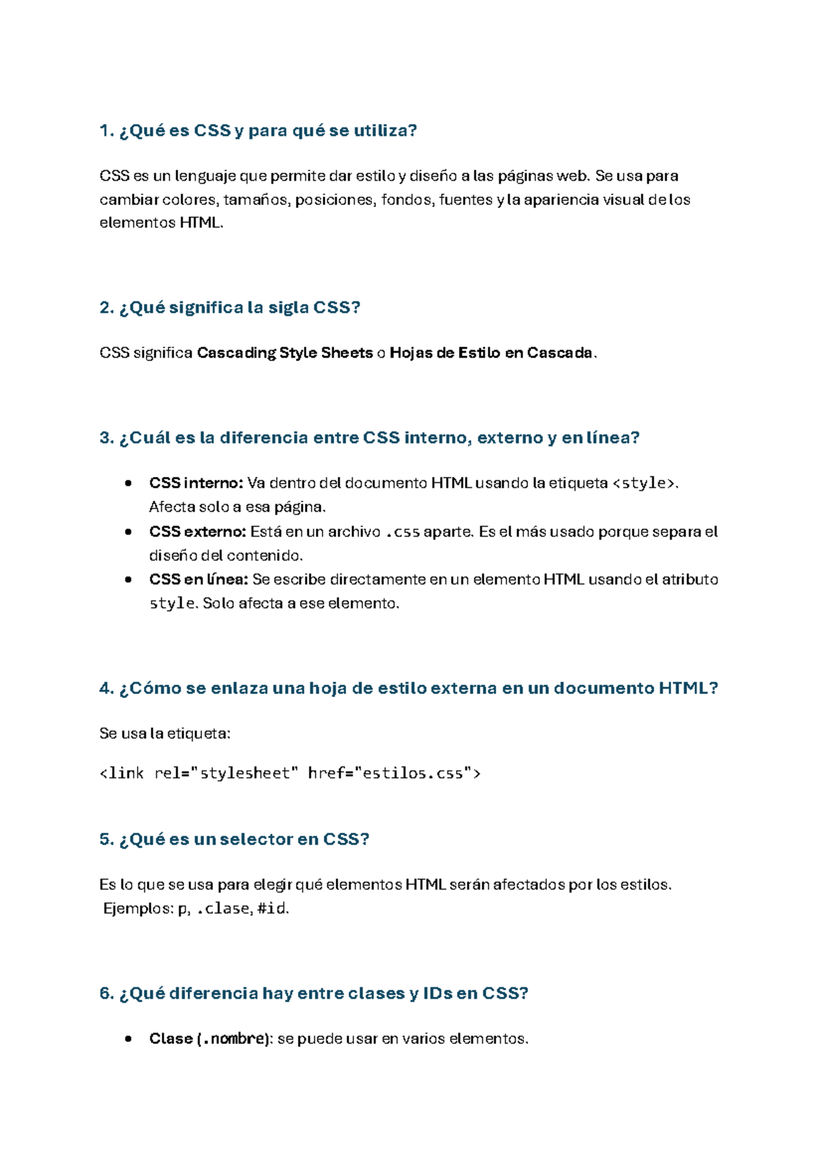MD 3 - Introducción a CSS: Estilos y Diferencias en su Uso - Studocu