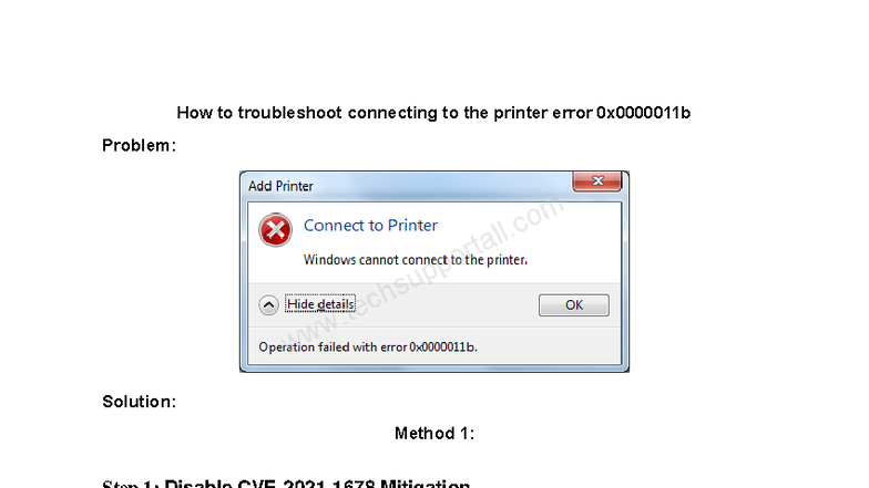 Troubleshooting Printer Connection Error 0x0000011: Step-by-Step Guide ...