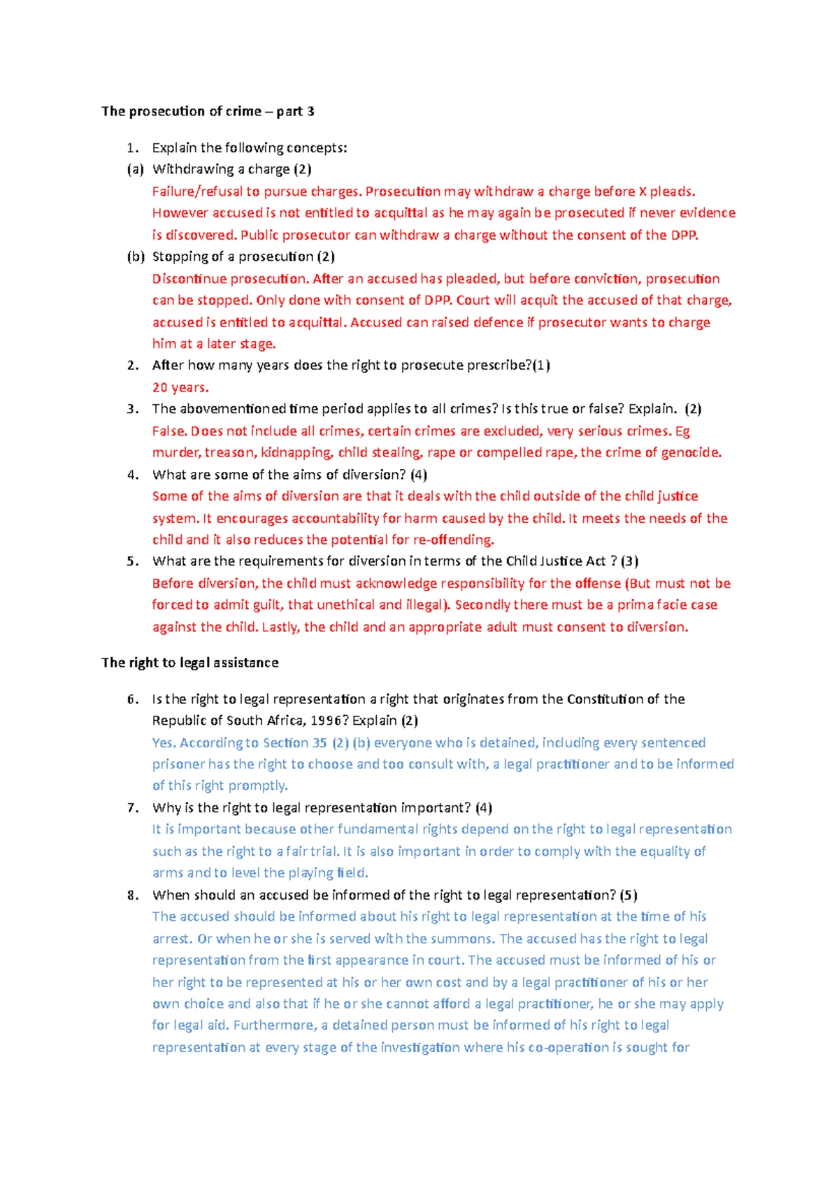 Criminal Law Module - Key Concepts & Act Summaries for Students - Studocu