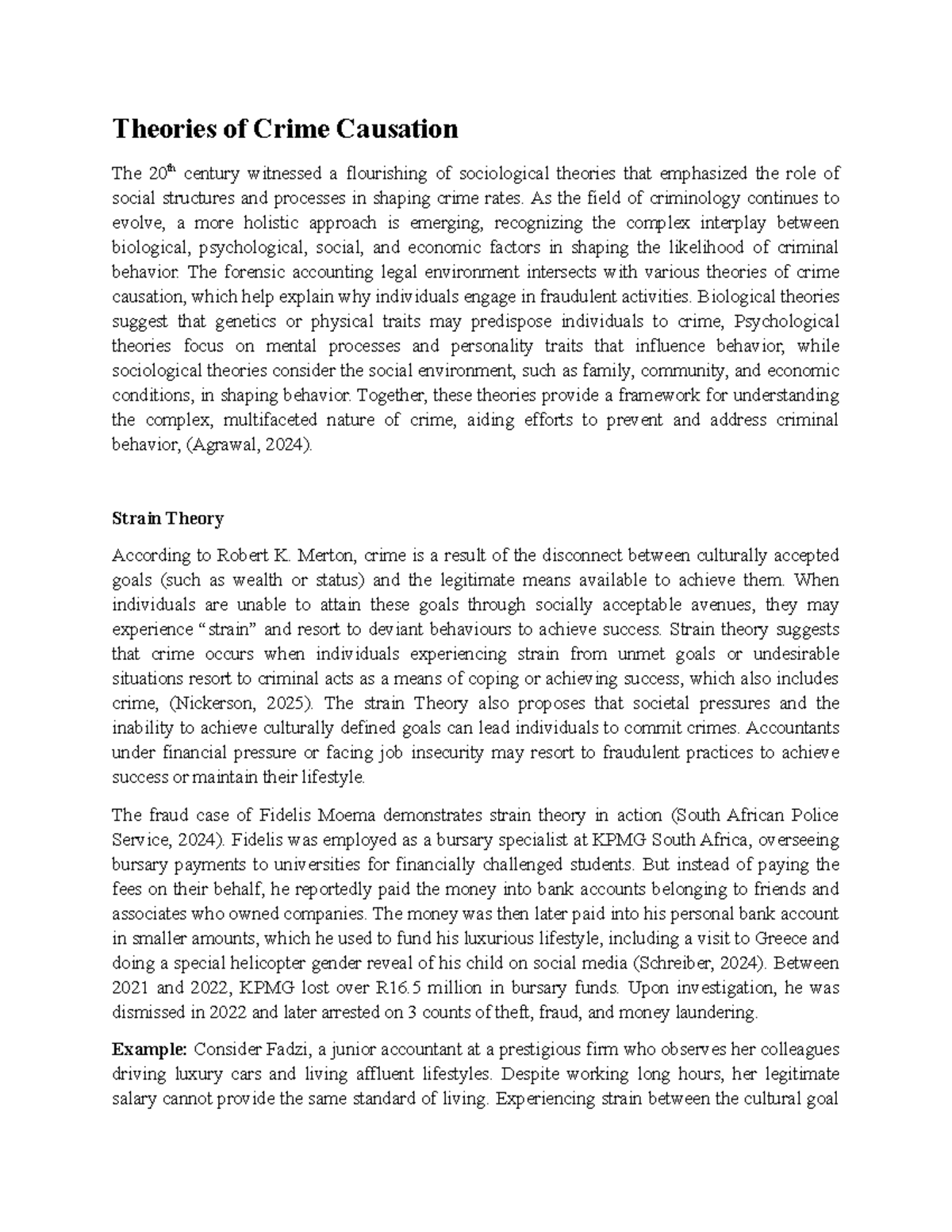 Theories of Crime Causation: A Comprehensive Overview - Studocu