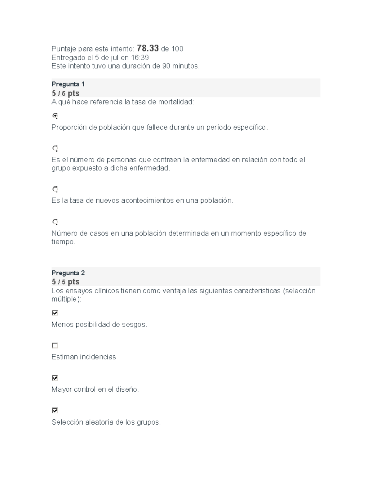 Epidemiología Parcial #1: Preguntas y Respuestas Clave - Studocu