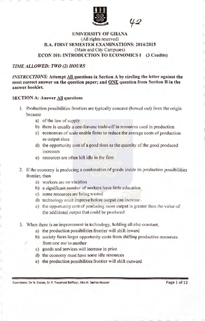 Microeconomics multiple choice questions with answers - Chapter 1 What ...