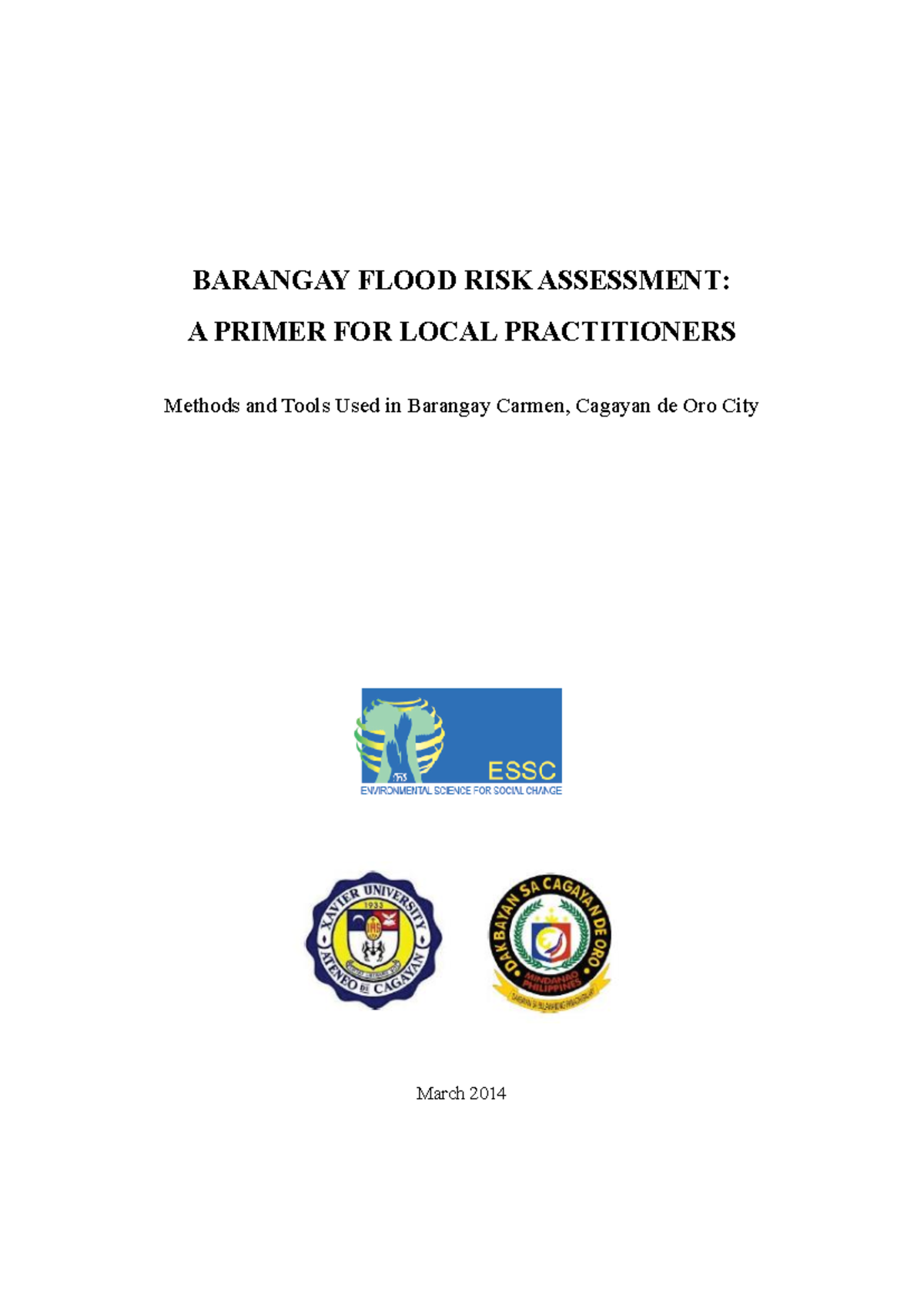 ESSC Barangay-Flood-Risk-Assessment-A-Primer-for-Local-Practitioners ...