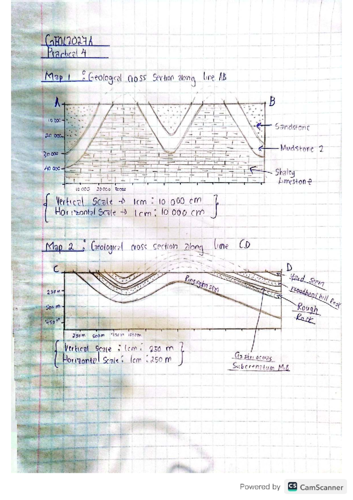 GE062027A Practical 4: Geological Cross Sections and Maps - Studocu