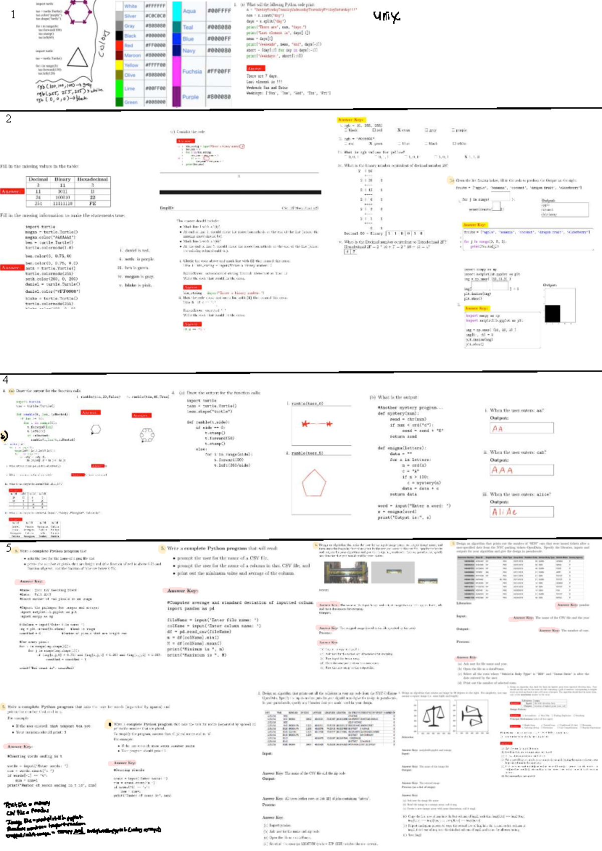 Revised Cheat Sheet for CSCI 127 Final Exam - Studocu