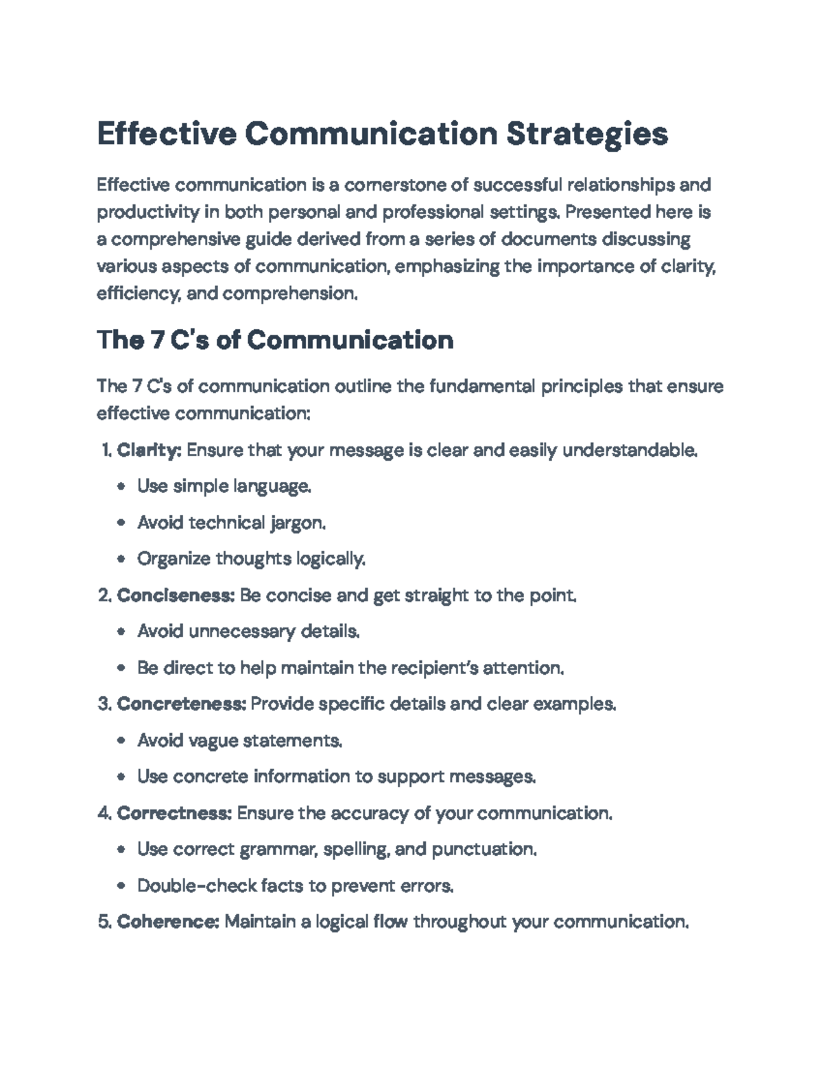 Effective Communication Strategies and Principles Overview - Effective ...