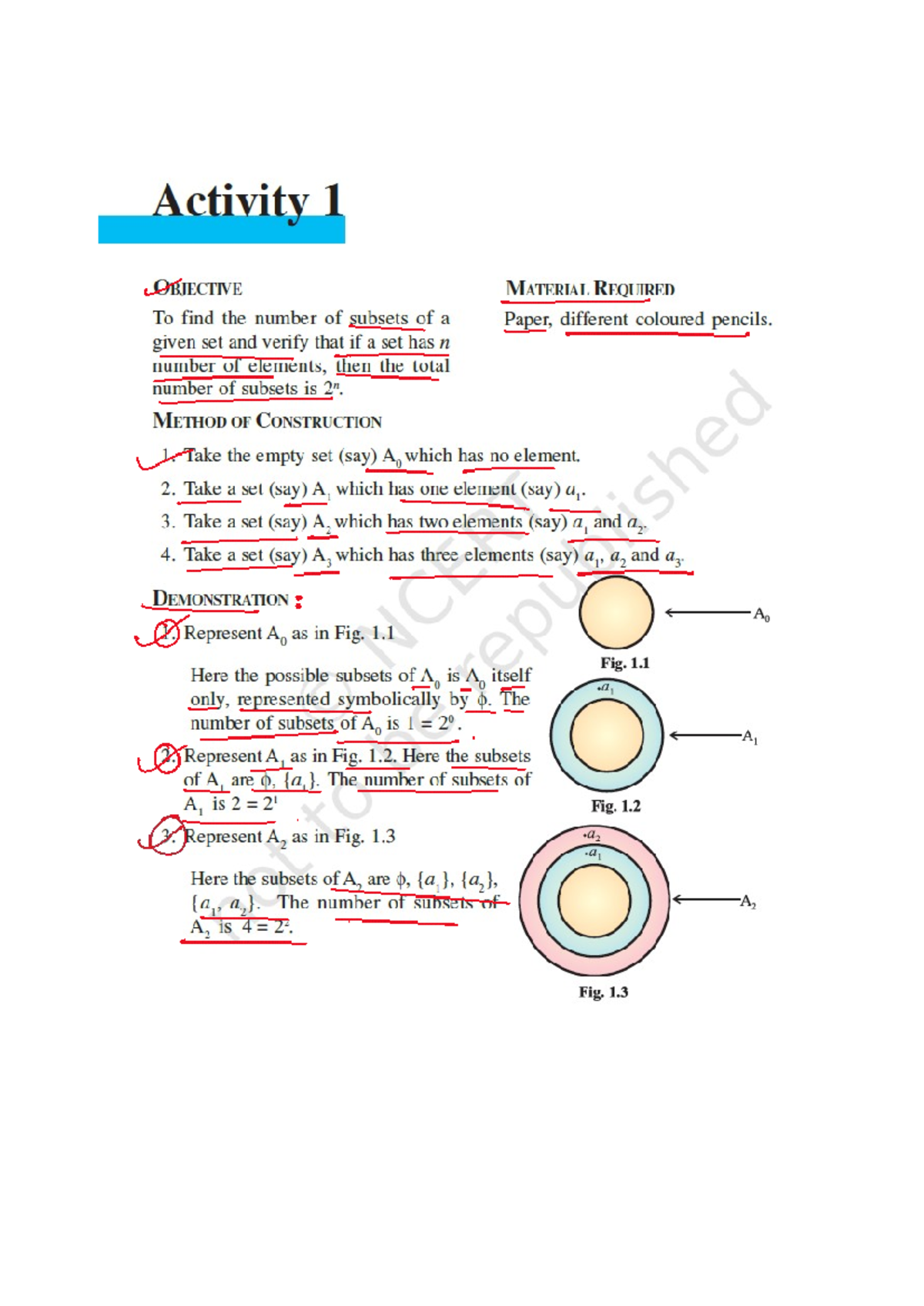 Activity 1: Finding Subsets of a Set and Their Count - Studocu