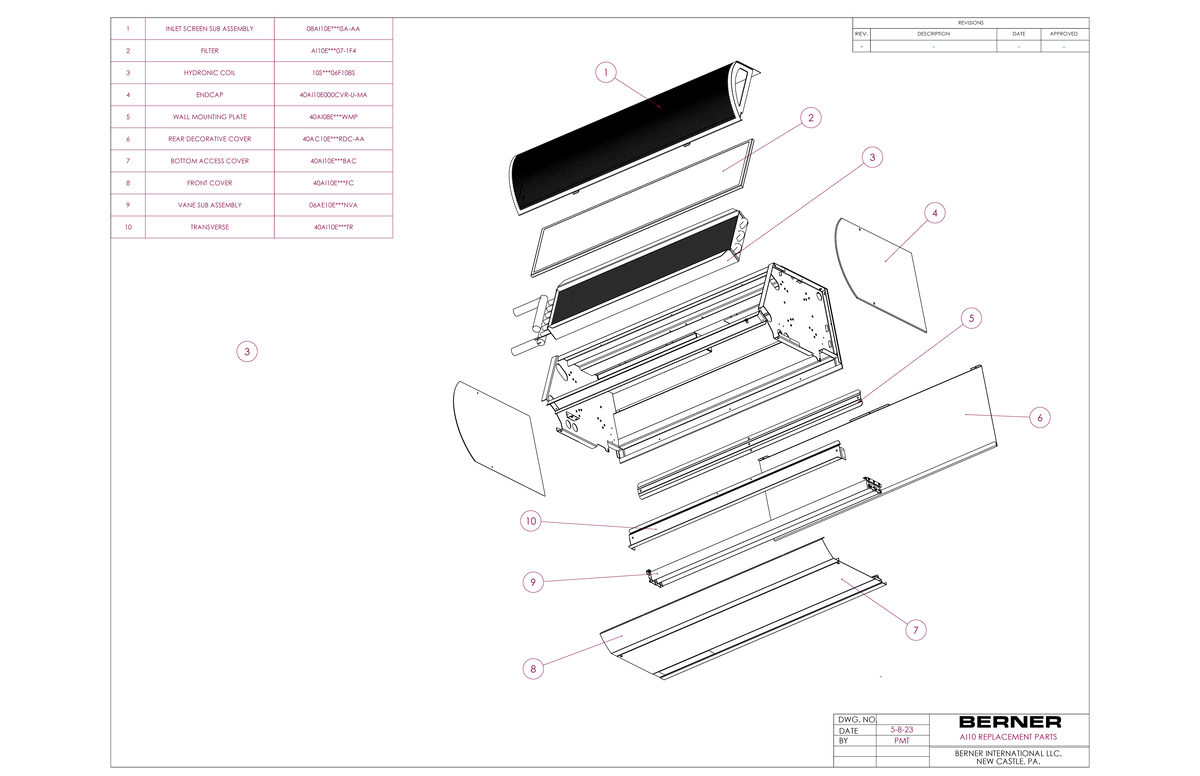 AI10E 1036 Replacement Parts Drawing Overview - Studocu