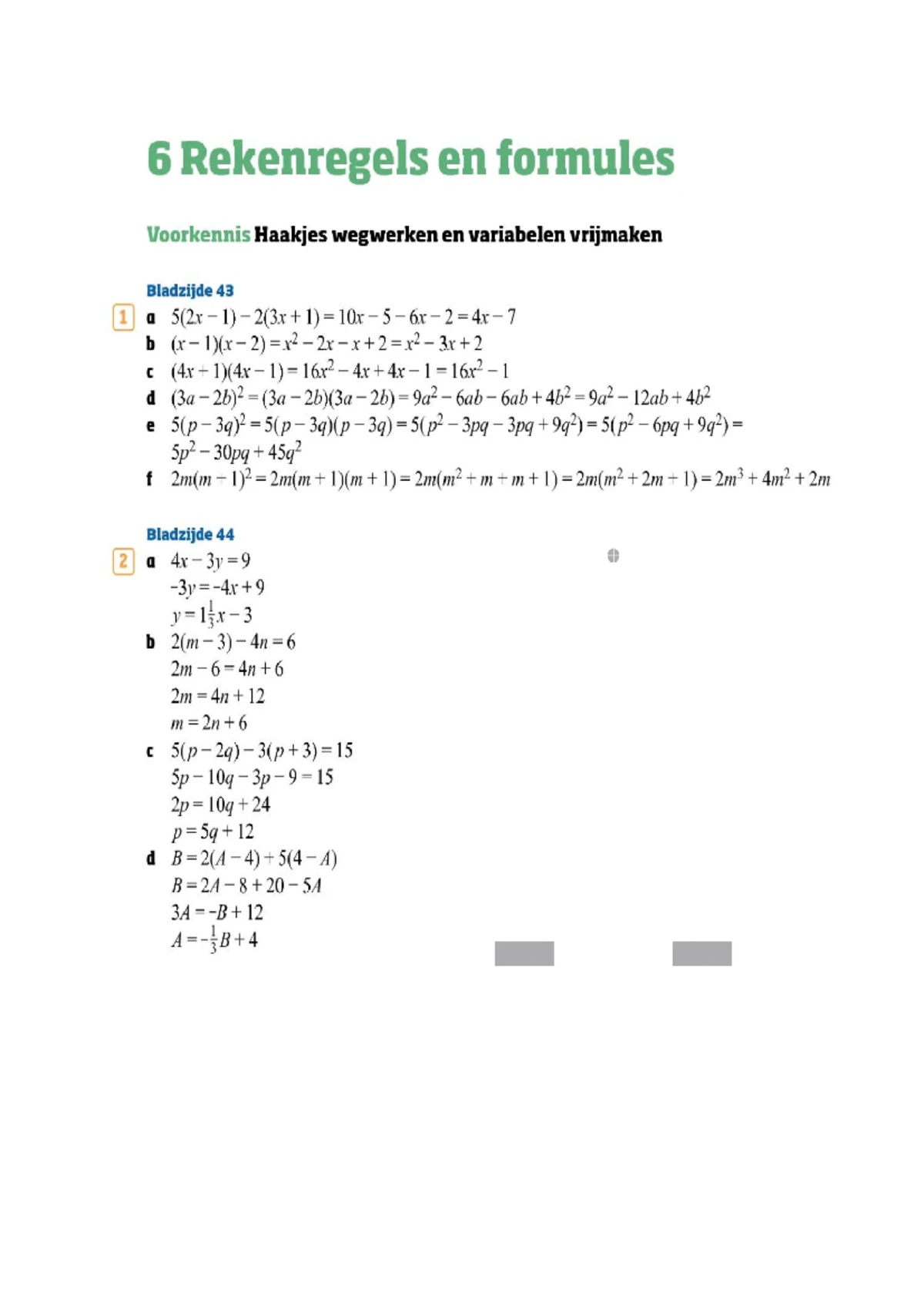 Havo A 12e Deel 1 - Uitwerkingen voor Getal en Ruimte, Twaalfde Editie - Studeersnel