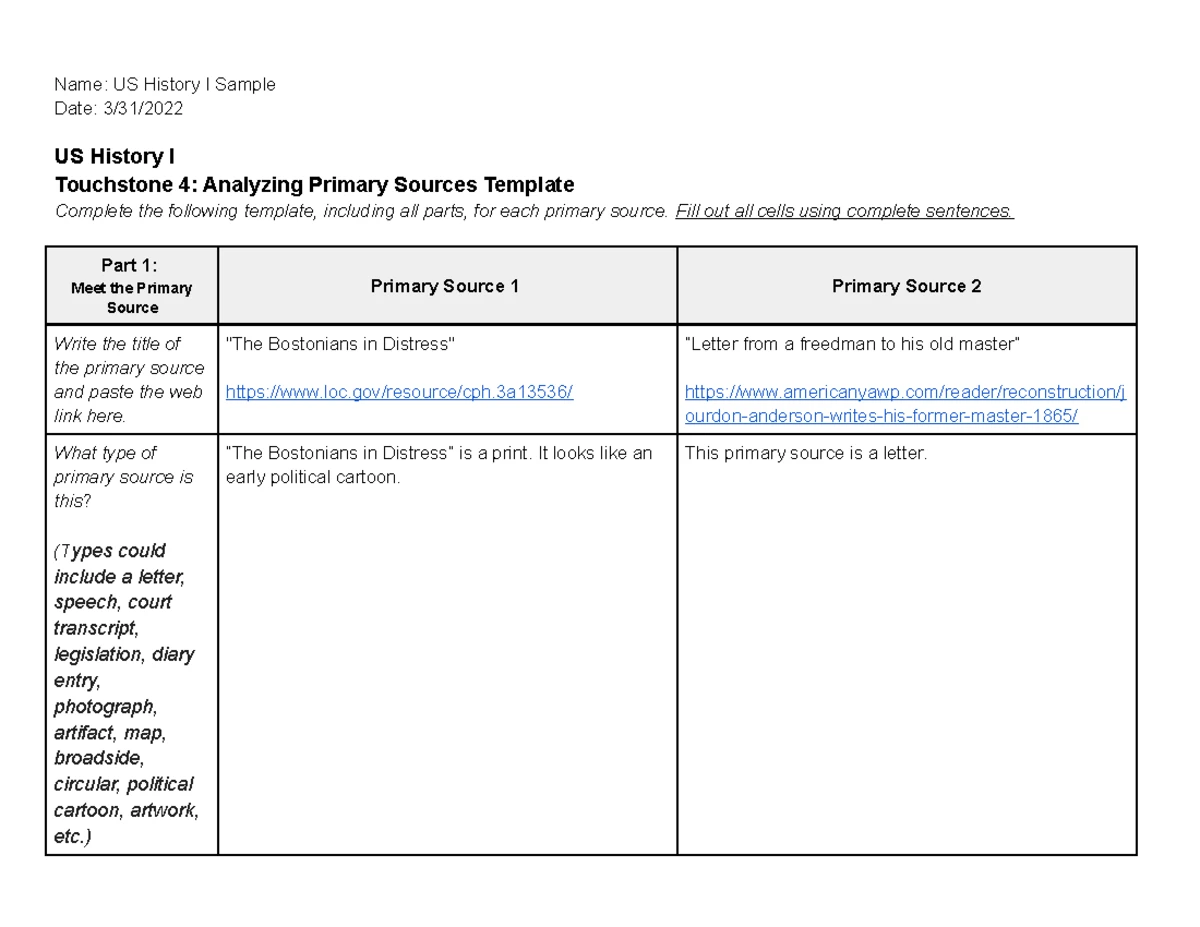 US History 1 Milestone 4 Review and Analysis - Studocu