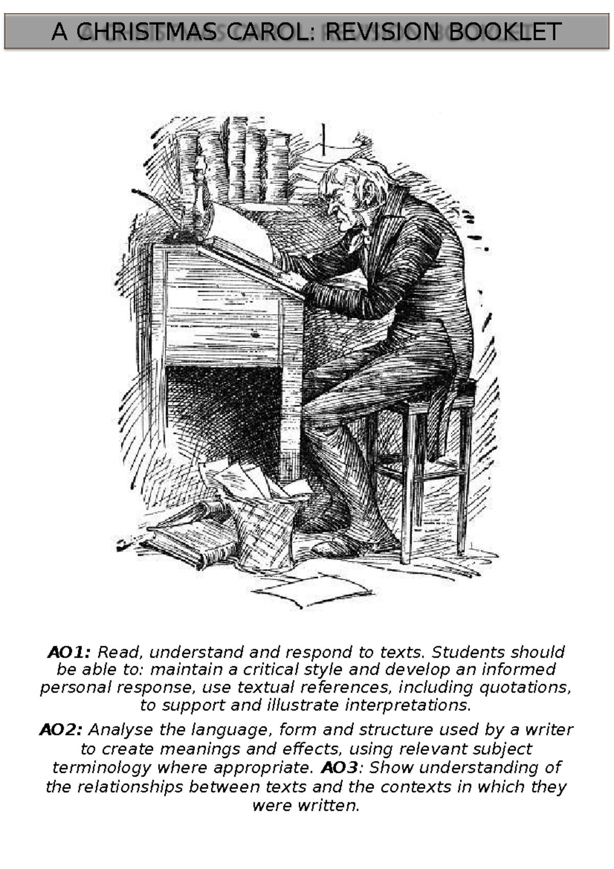 A Christmas Carol Revision Notes for GCSE English Literature - Studocu
