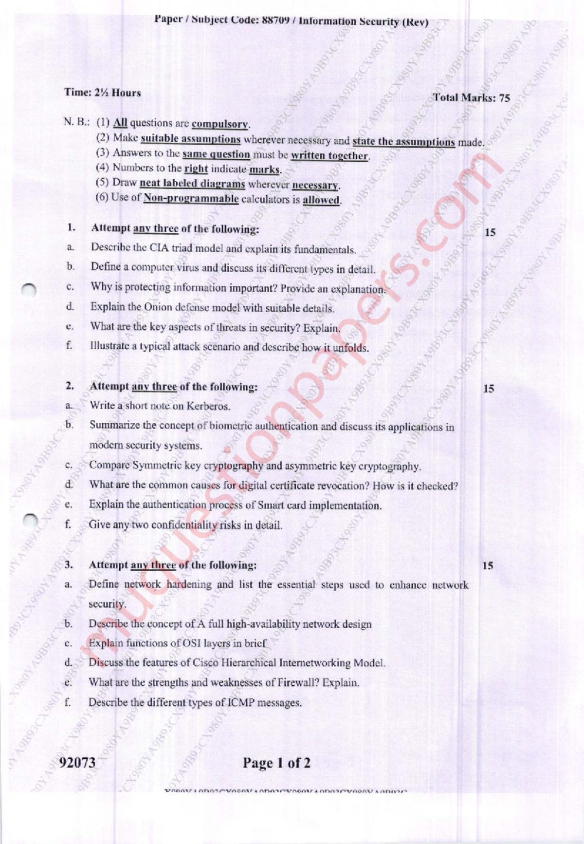 EE709 Information Security Final Exam Guide - Nov 2025 - Studocu