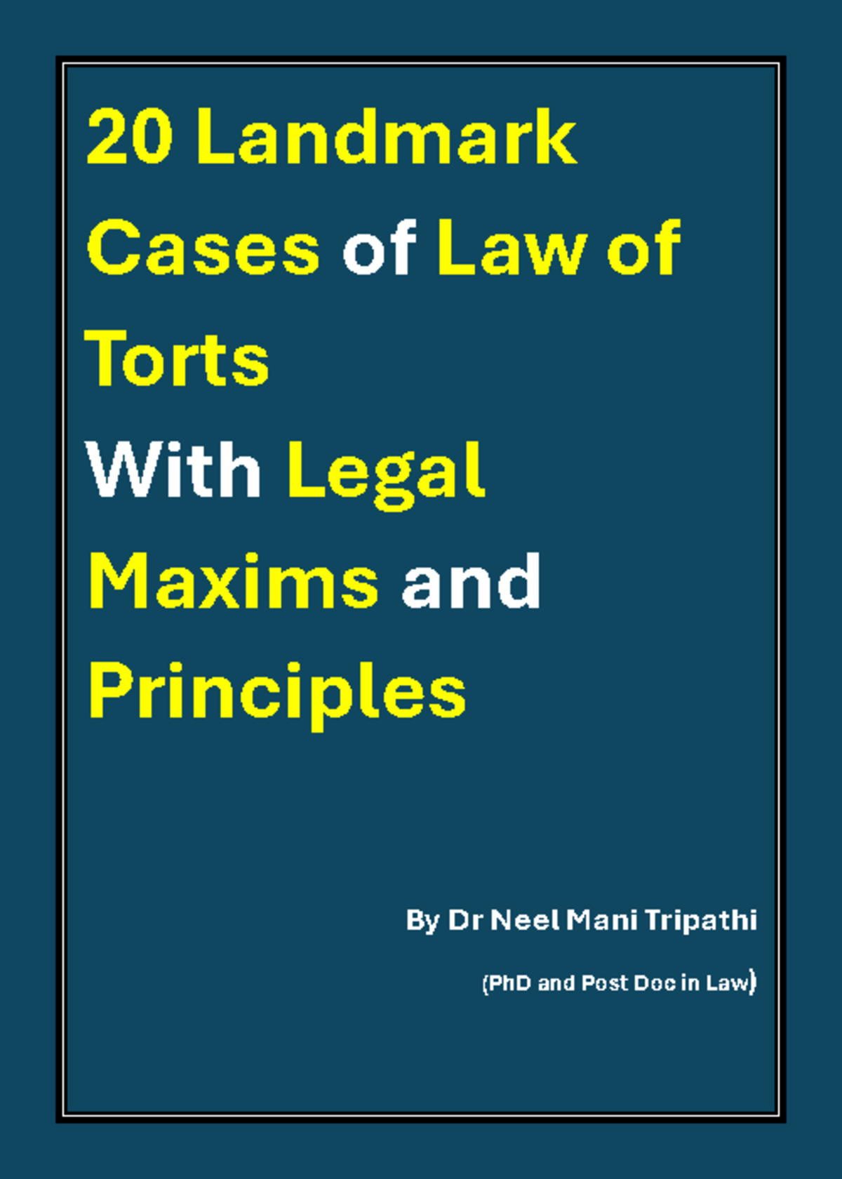 20 Landmark Tort Law Cases: Legal Maxims & Principles Overview - Studocu