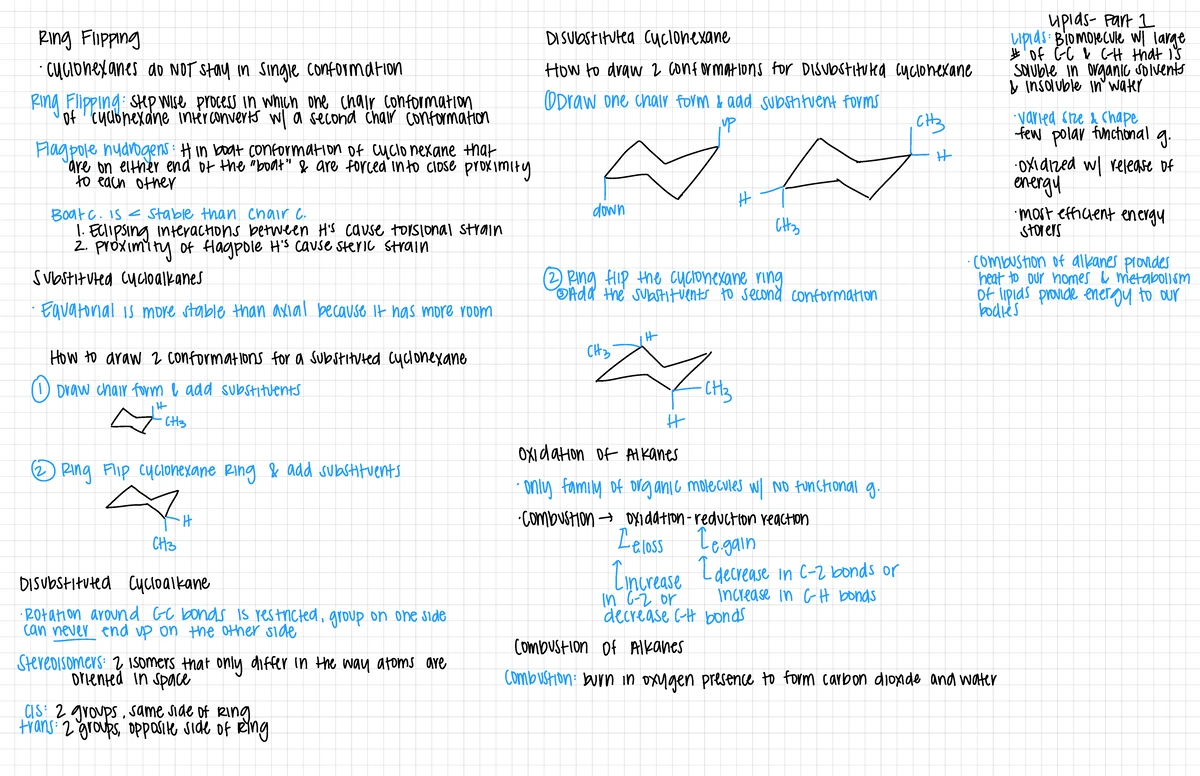 Chapter 4-6: Alkanes and Cycloalkanes Overview - Studocu