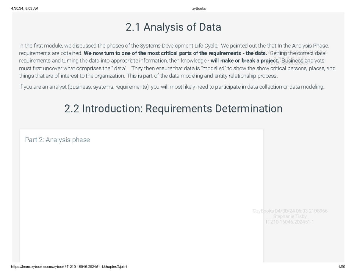 Data Analysis - Chapter 2 Overview - Studocu