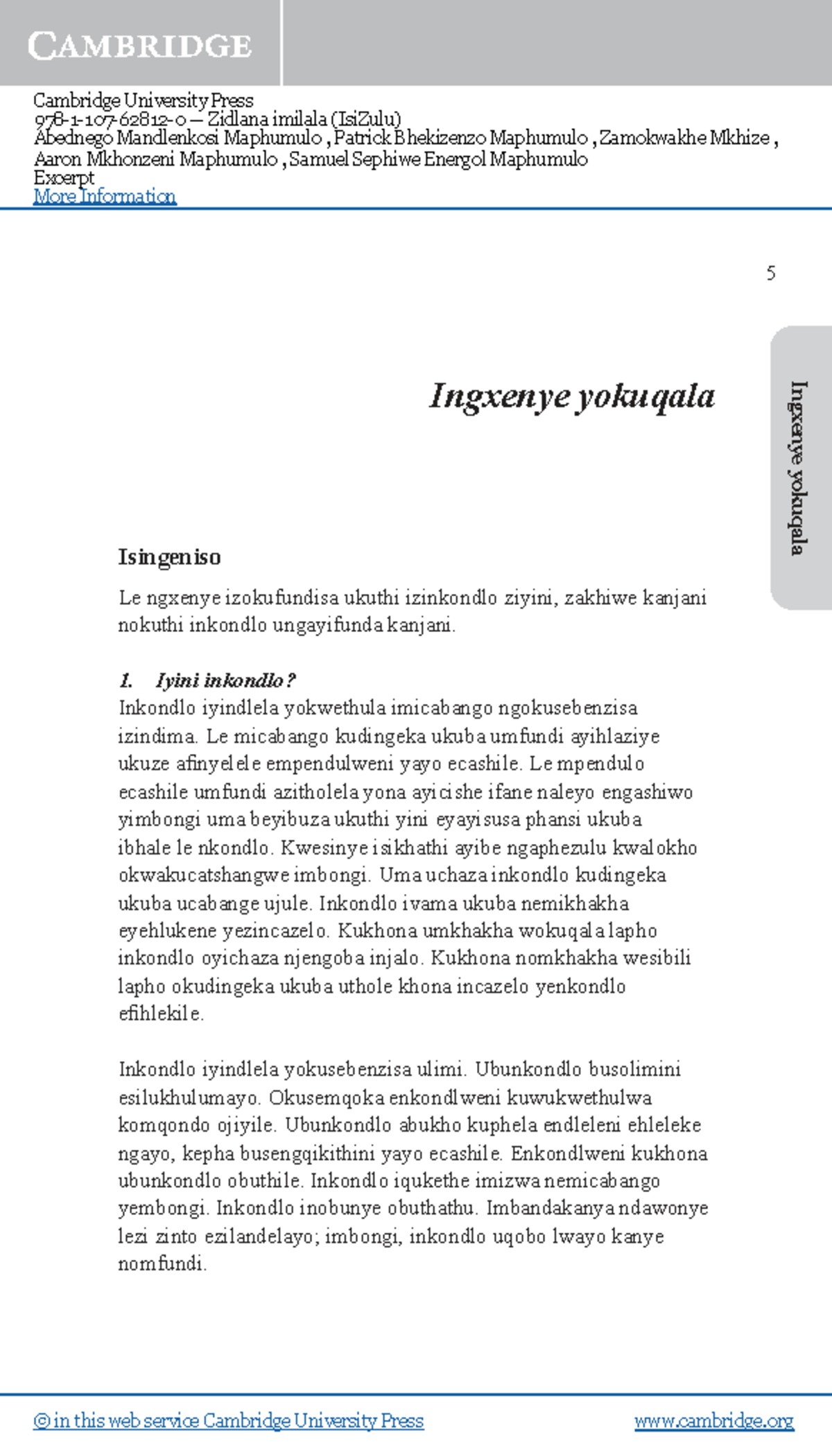 Izinkondlo - AFL1502: Ukuhlaziywa Nokubhala Kwazo - Studocu