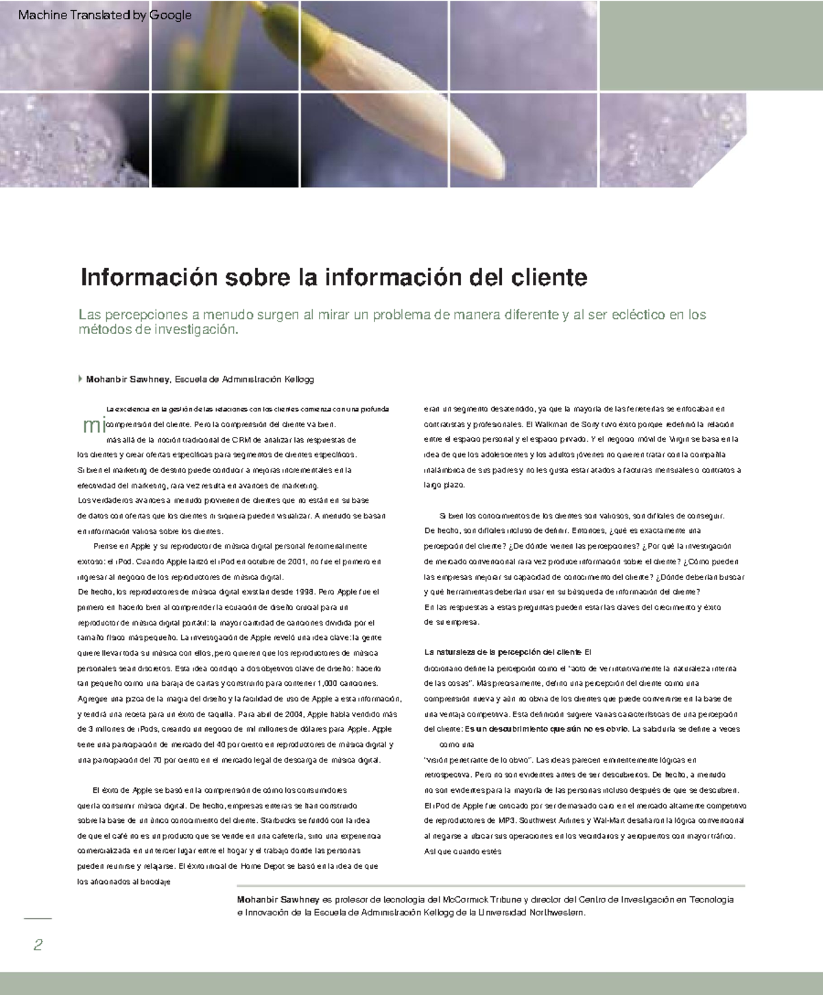 Perspectivas del Cliente en Marketing: Análisis y Estrategias (CM101 ...