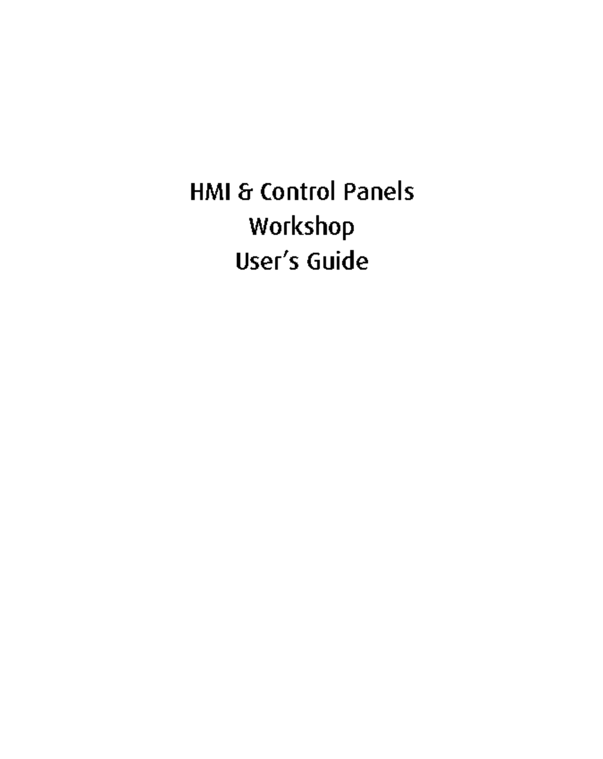 HMI & Control Panels Workshop User’s Guide - FAMIC Tech - Studocu
