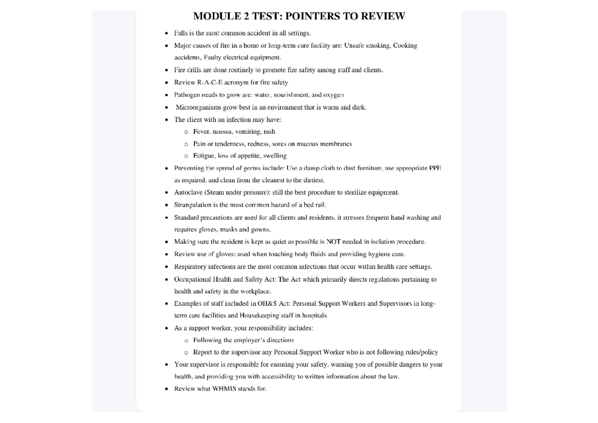 Module 2: Safety and Mobility Overview and Key Concepts - Studocu