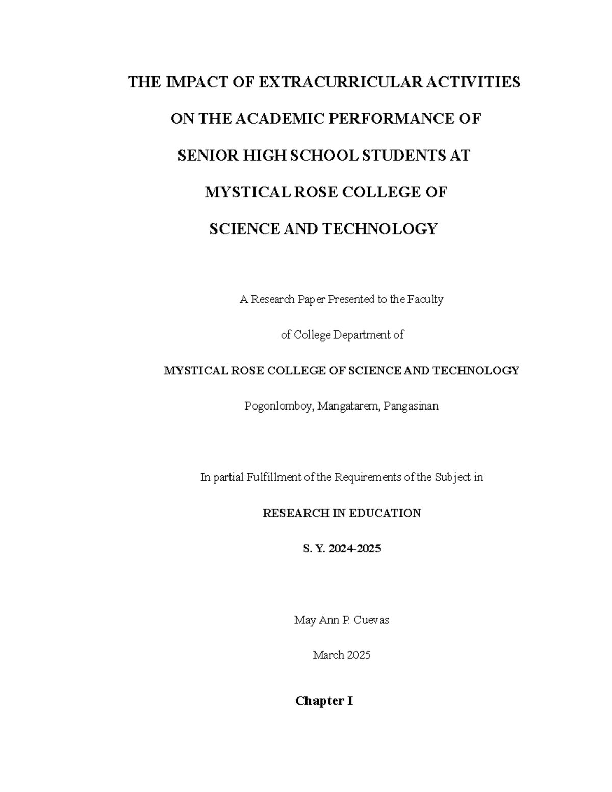 The Impact of Extracurricular Activities on Academic Performance of SHS ...