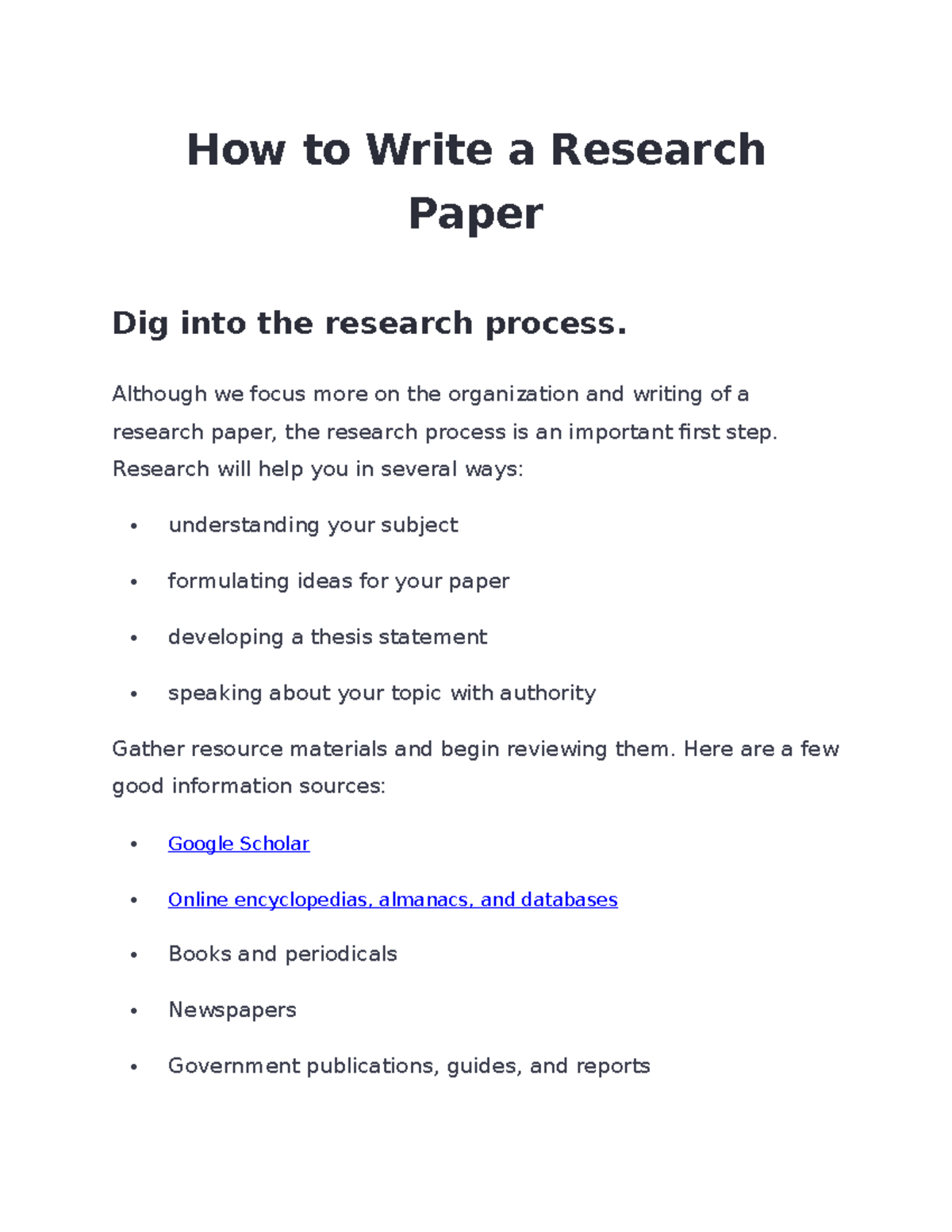Research Paper Writing Guide: Steps to Success - Studocu