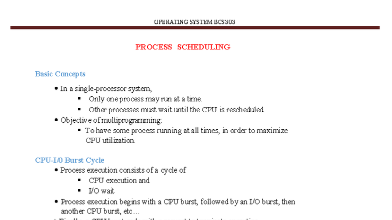 OS Module 2 Notes (2)-24-35-converted - PROCESS SCHEDULING Basic ...