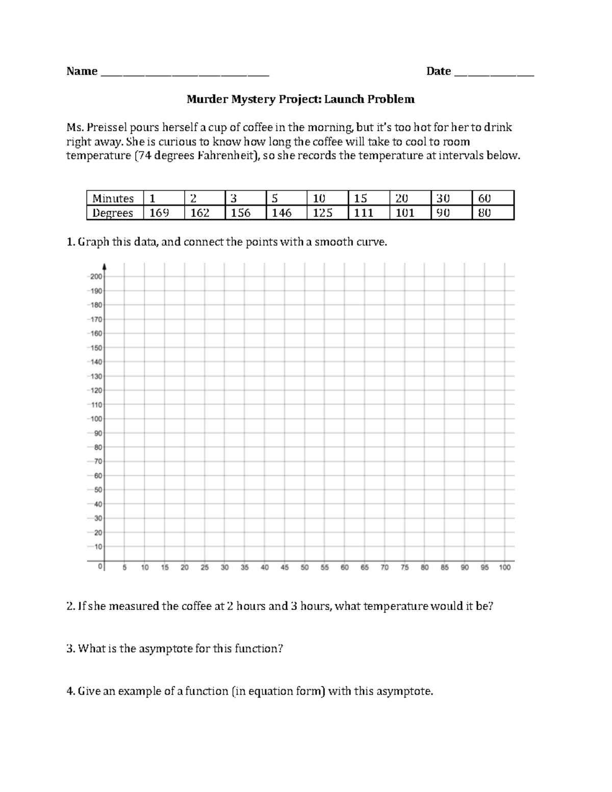 Exponential Murder Mystery Project: Solving the Case in Math - Studocu