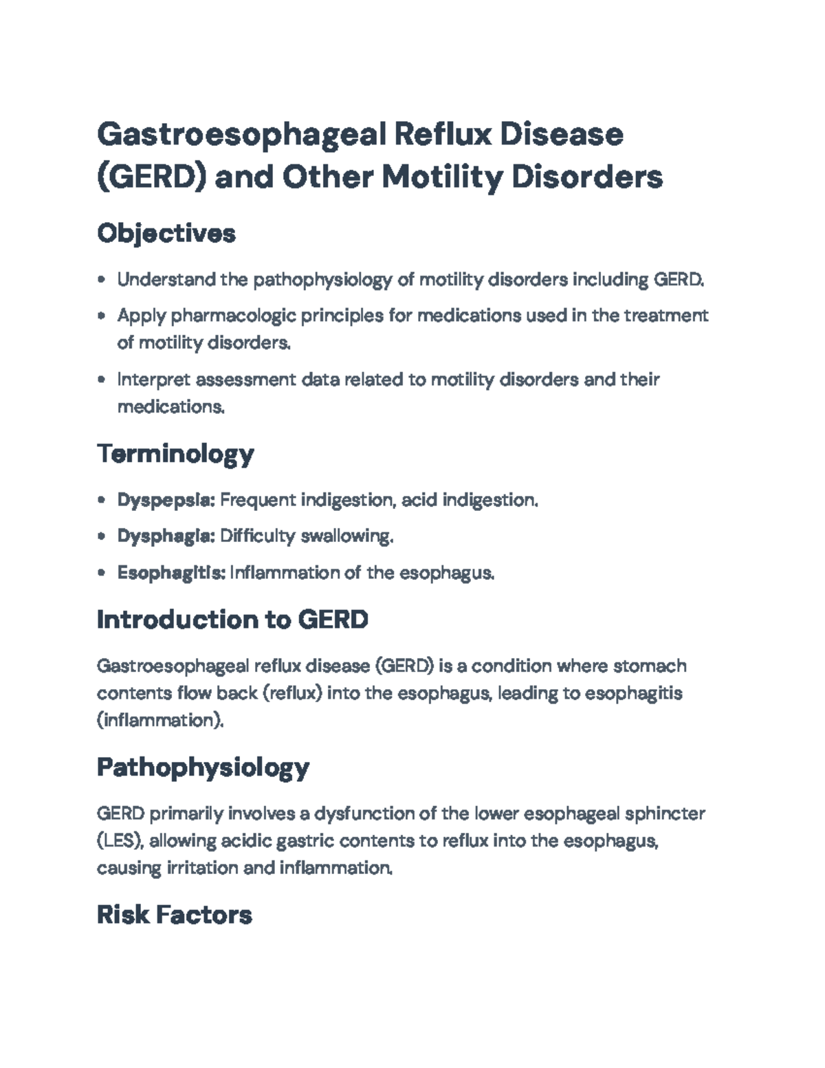 Gastroesophageal Reflux Disease (GERD) & Motility Disorders Overview ...