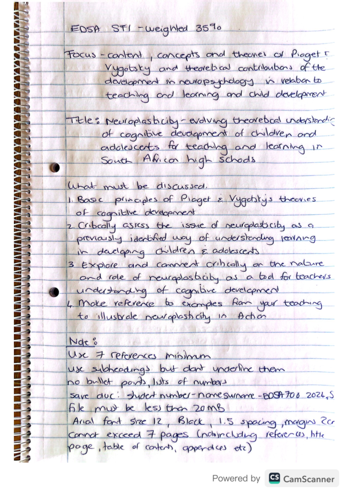 EDSA SF1 to-do list - Summary PGCE (Senior Phase and FET) - EDSA STI ...
