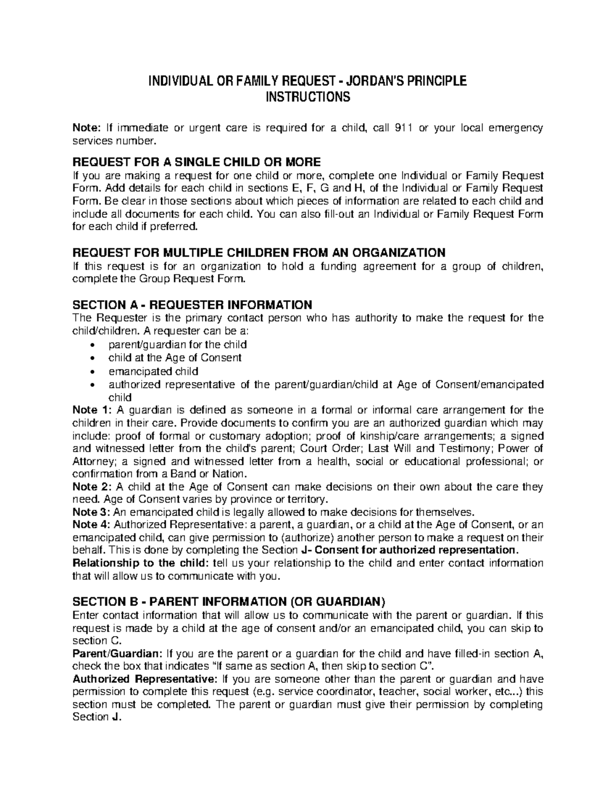 INDIVIDUAL OR FAMILY REQUEST PRINCIPLES INSTRUCTIONS (40-012) - Studocu