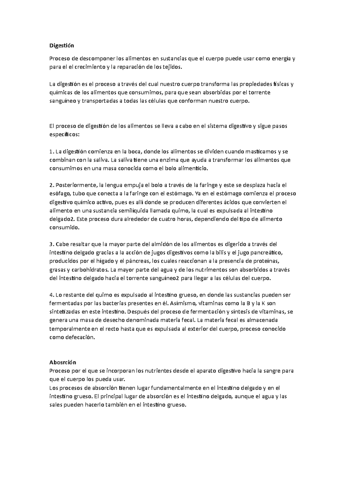 Exposición de Bioquimica - Digestión Proceso de descomponer los ...