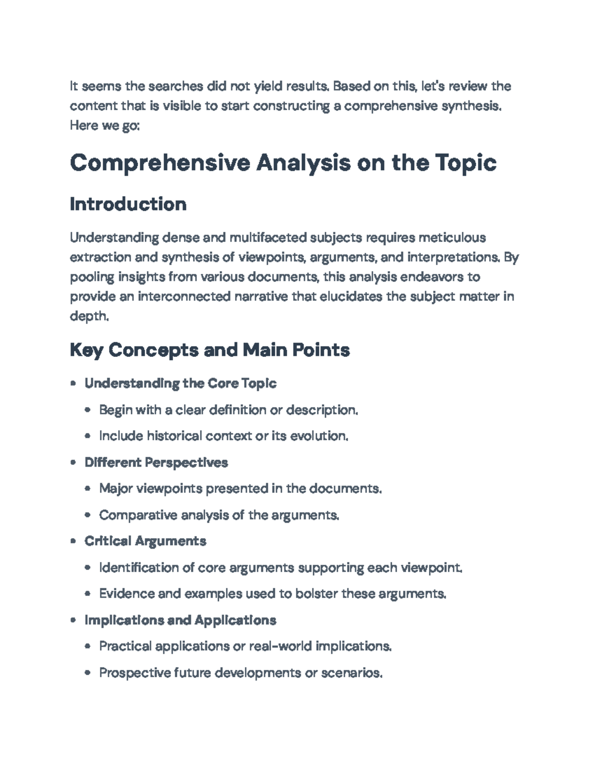Comprehensive Analysis of Diverse Perspectives on Key Concepts Studies ...