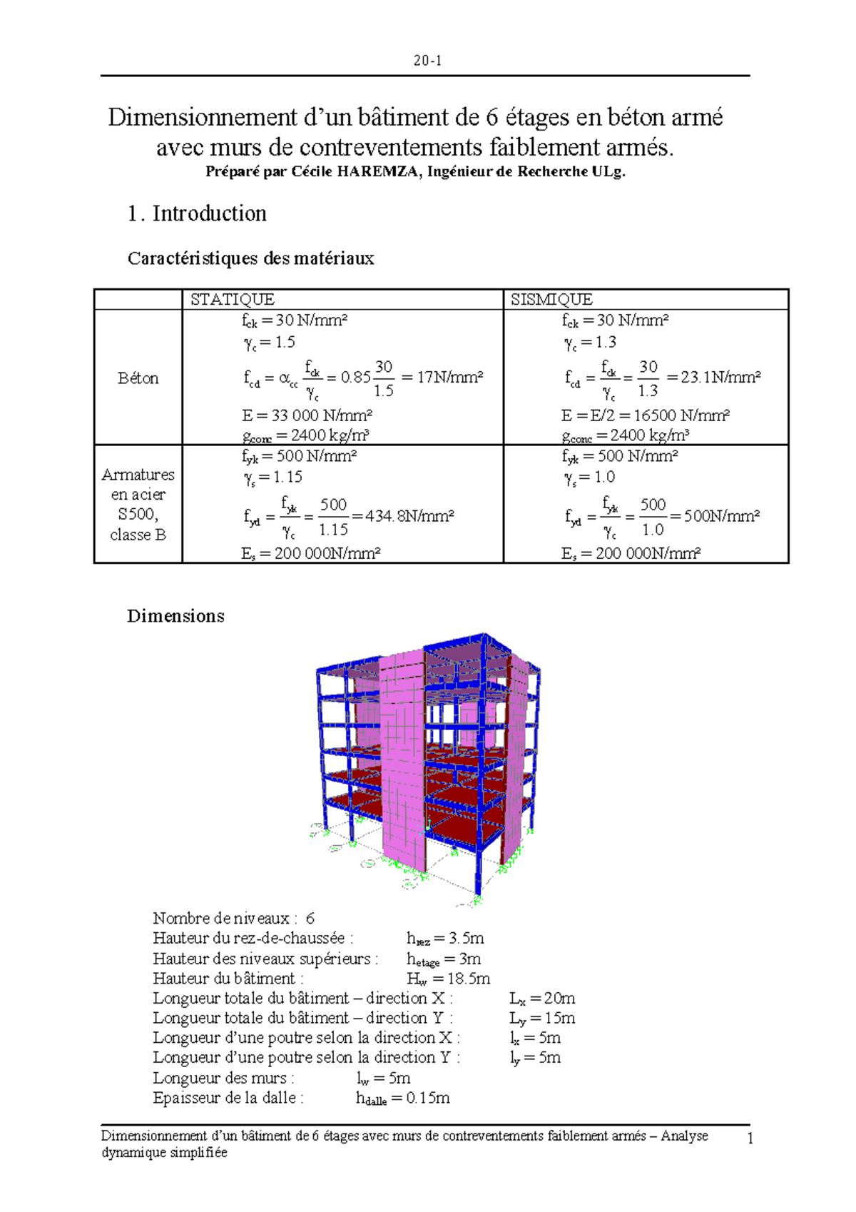 323870905 dimensionnement d un R 6 PDF - Dimensionnement d’un bâtiment de 6 étages avec murs de ...